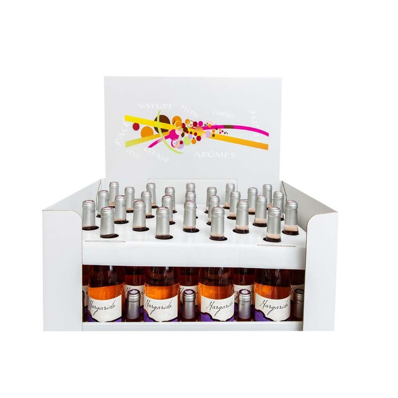 Box de palette Vinarom pour 5 rangs de 27 bouteilles