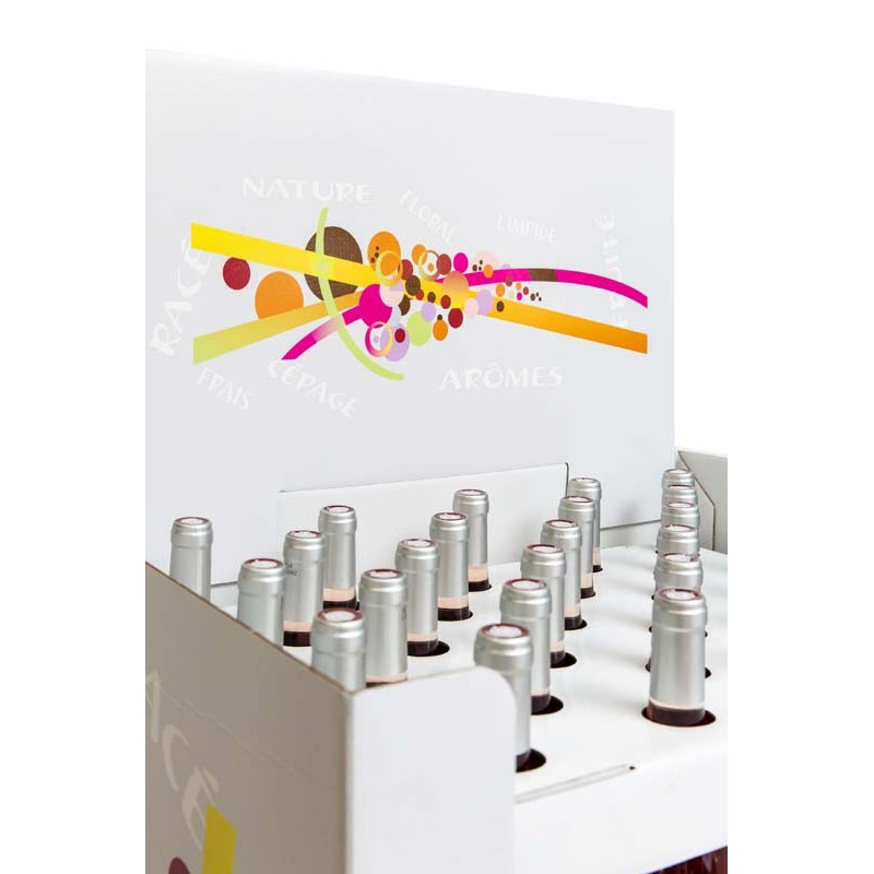 Box de palette Vinarom pour 5 rangs de 27 bouteilles