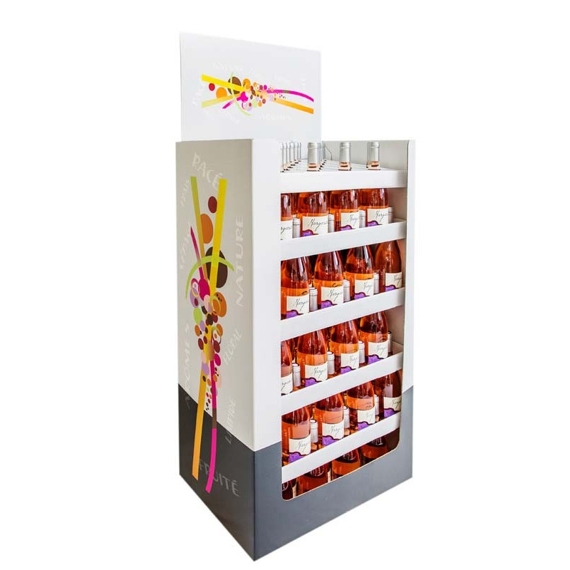 Box de palette Vinarom pour 5 rangs de 27 bouteilles