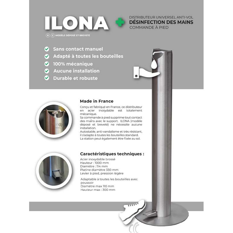 Colonne inox VinoGel - distributeur